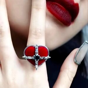 Jewelry | Goth Heart Ring | Poshmark